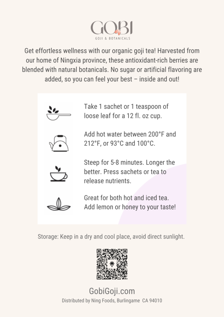 Purple Boost Herbal Tea | Gobi Goji | Naturally Energizing